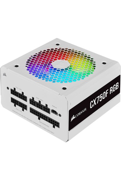 Corsair CX750F RGB 750W 80+ Bronze Beyaz Full Modüler 120 mm Fanlı PSU Corsair CX750F RGB 750W 80+ Bronze Beyaz Full Modüler 120 mm Fanlı PSU