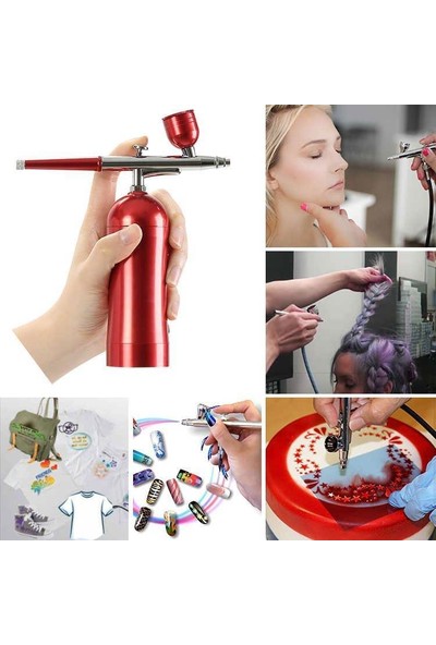 Rox Wood 0068 Entegre Kompresörlü Akülü Airbrush Mini Boya Tabancası