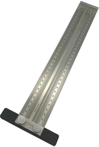 Rox Wood 0090 Hassas Işaretleme Şablon Paslanmaz T Cetvel 300 mm