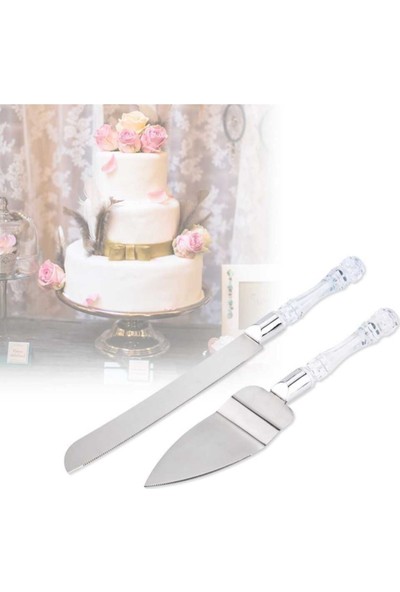İstesende Akrilik Saplı Paslanmaz Çelik 2'li Pasta Spatula Bıçak Seti İstesende Akrilik Saplı Paslanmaz Çelik 2'li Pasta Spatula Bıçak Seti