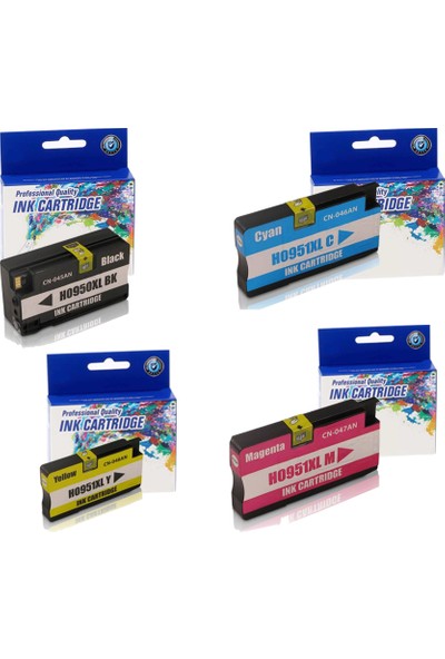 İnkwell HP 950XL-951XL|HP Officejet Pro 8630 E-All-In-One Tüm Rekler Set Muadil Kartuş İnkwell HP 950XL-951XL|HP Officejet Pro 8630 E-All-In-One Tüm Rekler Set Muadil Kartuş