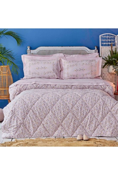 Karaca Home Stella Pudra Çift Kişilik Pamuk Uyku Seti Karaca Home Stella Pudra Çift Kişilik Pamuk Uyku Seti