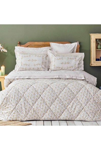 Karaca Home Stella Bej Çift Kişilik Pamuk Uyku Seti