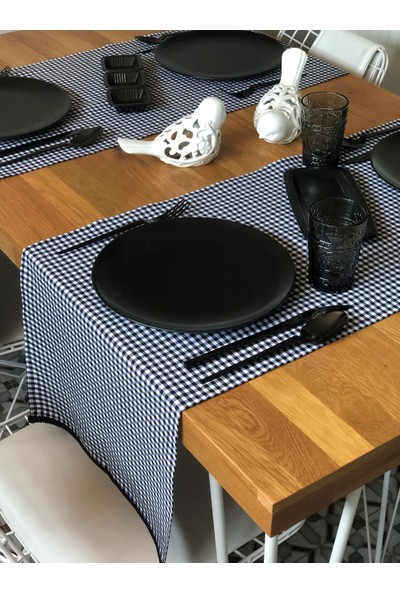 Vinebedding Nostalji Pötikare Siyah Runner 40X150CM