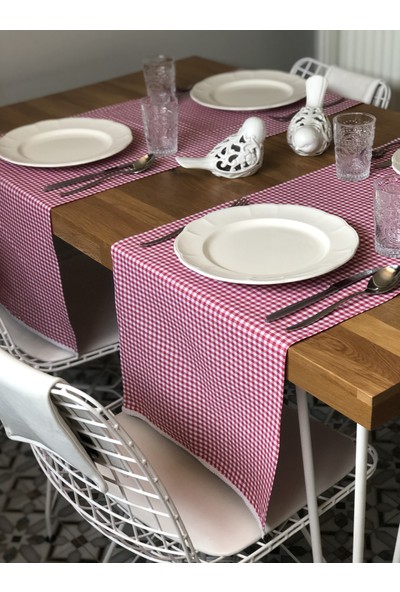 Vinebedding Nostalji Pötikare Kırmızı Runner 40X150CM