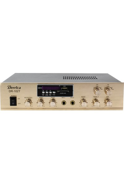 Derrica DR-102T 100 Watt 2 Zonlu Amplifikatör