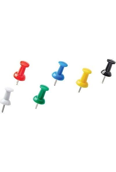 YYB Renkli Harita Çivisi Mantar Pano Raptiyesi 100'lü