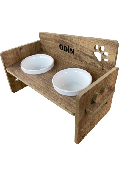 Odun Concept Yüksekliği Ayarlanabilir Kedi ve Küçük Irk Köpek Mama ve Su Kabı Beyaz Seramik Kaseli Tamamen Ahşap Desenli - Beyaz Seramik Level Odun Concept Yüksekliği Ayarlanabilir Kedi ve Küçük Irk Köpek Mama ve Su Kabı Beyaz Seramik Kaseli Tamamen Ahşap Desenli - Beyaz Seramik Level