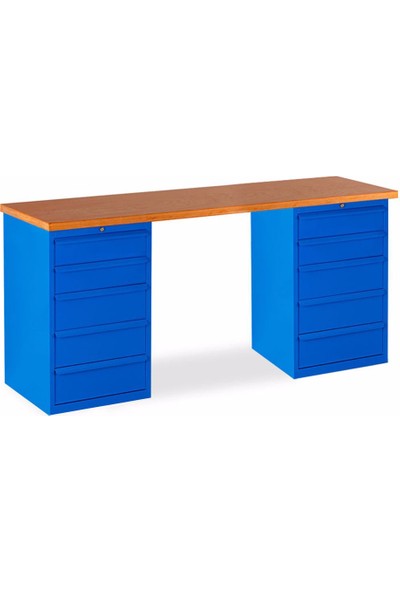 Starçelik Çalışma Tezgahı 10 Çekmeceli Dolaplı Model 2-2130 mm