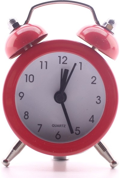 Deco Elit Mini Metal Masa Üstü Çalar Saat Kırmızı