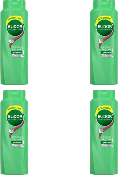 Elidor Saglıklı Uzayan Saçlar Şampuan 650 ml x 4'lü