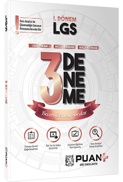Puan Akademi Yayınları LGS 1. Dönem 3'lü Deneme
