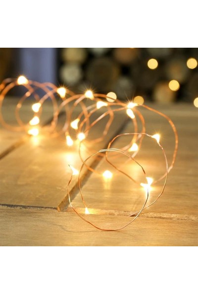 Bahraman Bakır Tel 3 Metre Dekoratif Aydınlatma Günışığı LED Işık Zinciri