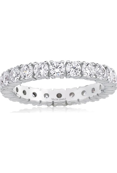 Valori Jewels 2.53 Karat Swarovski Zirkon Taşlı, Gümüş Tamtur Yüzük