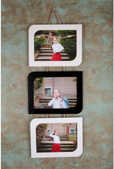 Ramanfotoğrafçılık 15 x 21 Renkli Ahşap 3 Lü Ipli Çerçeve