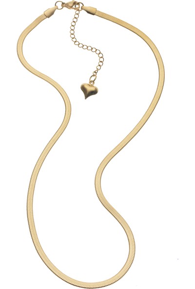 Modamugo Çelik Italyan Zincir Kolye Düz Model - Gold Modamugo Çelik Italyan Zincir Kolye Düz Model - Gold