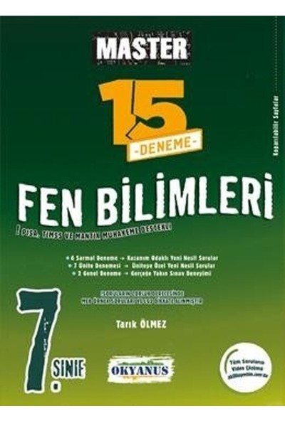 Okyanus 7. Sınıf Master 15 Fen Bilimleri Denemesi Okyanus 7. Sınıf Master 15 Fen Bilimleri Denemesi