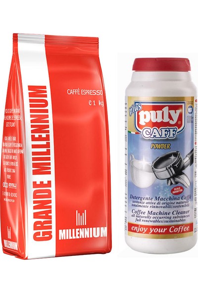Grande Millennium Çekirdek Kahve 1 kg + Puly Caff Toz 900 gr Grande Millennium Çekirdek Kahve 1 kg + Puly Caff Toz 900 gr