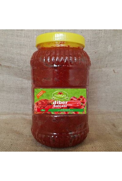 Hasya Ev Yapımı Tatlı Hatay Biber Salçası 5 kg
