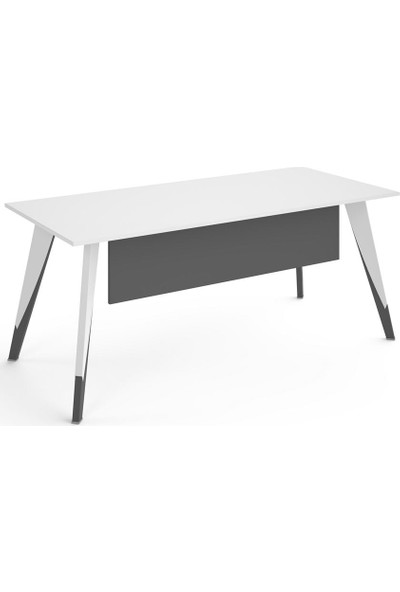 Uzay Ofis Royal Çalışma Masası - Beyaz - Antrasit - 120 cm Uzay Ofis Royal Çalışma Masası - Beyaz - Antrasit - 120 cm