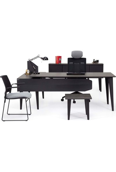 Uzay Ofis Vix Yönetici Takımı - Rebab - Siyah - 180 cm Uzay Ofis Vix Yönetici Takımı - Rebab - Siyah - 180 cm