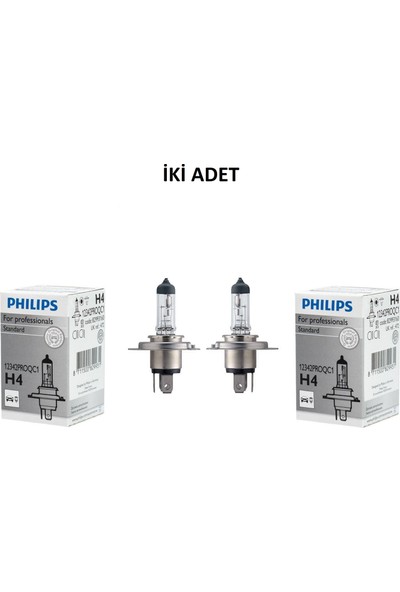 Philips H4 12V 60-55W Standart Ampul ( 2 Adet ) Phılıps 12342 Proqc1 Philips H4 12V 60-55W Standart Ampul ( 2 Adet ) Phılıps 12342 Proqc1
