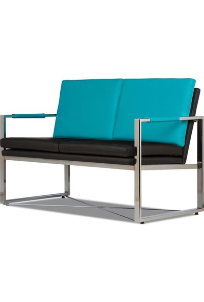 Uzay Ofis Makas Ikili Kanepe - Mavi-Siyah