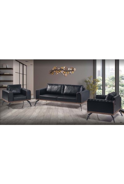Uzay Ofis Lens Kanepe Takımı - Siyah