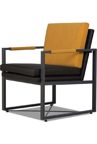 Uzay Ofis Makas Tekli Kanepe - Sarı-Siyah