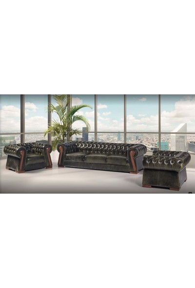 Uzay Ofis Magnum Kapitoneli Kanepe Takımı