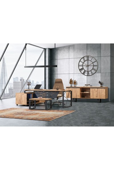 Uzay Ofis West Yönetici Takımı - A.çam - Antrasit - 200 cm