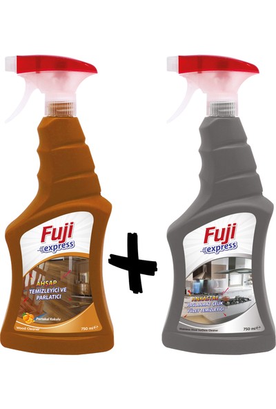 Fuji Express 750ML Ahşap Temizleyici Parlatıcı + 750 ml Yağ ve Kir Sökücü Fuji Express 750ML Ahşap Temizleyici Parlatıcı + 750 ml Yağ ve Kir Sökücü