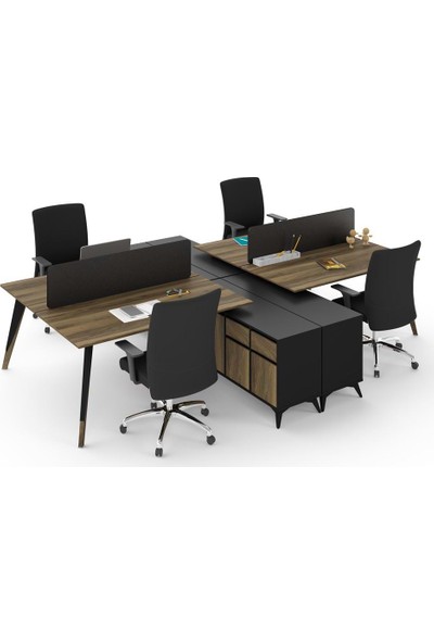 Uzay Ofis Lotus Iş Istasyonu 4 Kişilik- Tesbih - Siyah- 120 cm Uzay Ofis Lotus Iş Istasyonu 4 Kişilik- Tesbih - Siyah- 120 cm
