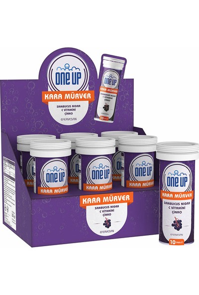 One Up Kara Mürver + C Vitamini + Çinko 10 Efervesan Tablet Çilek Ahududu 6'lı One Up Kara Mürver + C Vitamini + Çinko 10 Efervesan Tablet Çilek Ahududu 6'lı