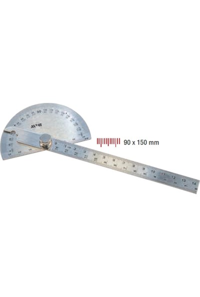 Dw Açılı Iletki Gönye Açı Ölçer 90 x 150 mm