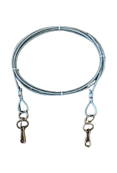 Lidersan Çelik 6 mm 6 Metre Köpek Bahçe Bağlama Halatı