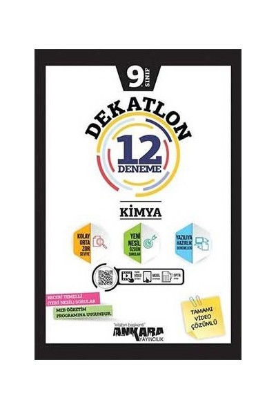 Ankara Yayıncılık 9.Sıınıf Kimya Dekatlon 12 Deneme - Eren Akyüz Ankara Yayıncılık 9.Sıınıf Kimya Dekatlon 12 Deneme - Eren Akyüz