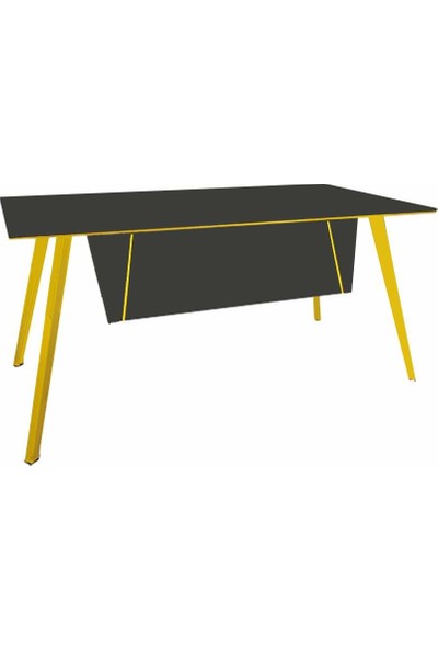 Uzay Ofis Sedia Çalışma Masası - Antrasit-Sarı - 140 cm Uzay Ofis Sedia Çalışma Masası - Antrasit-Sarı - 140 cm