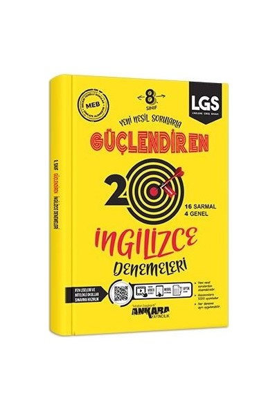 Ankara Yayıncılık 8. Sınıf İngilizce 20 Güçlendiren Deneme - Yusuf Delier