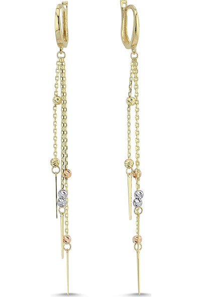 Craft Pırlanta Altın Püskül Küpe Craft Pırlanta Altın Püskül Küpe