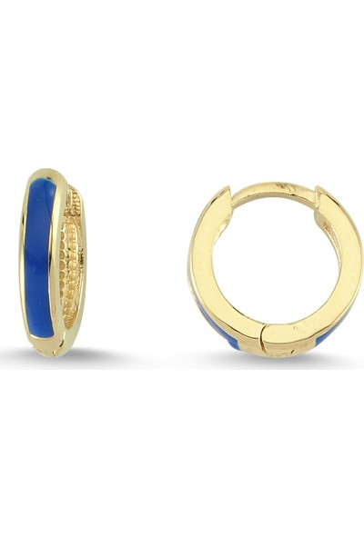 Craft Pırlanta Altın Mineli Halka Küpe Craft Pırlanta Altın Mineli Halka Küpe