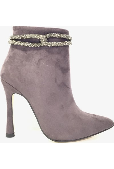 Kuum K325775 Kadın Ince Topuklu Süet Bot