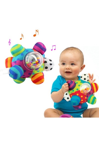 Sozzy Toys Çıngıraklı Renkli Topum