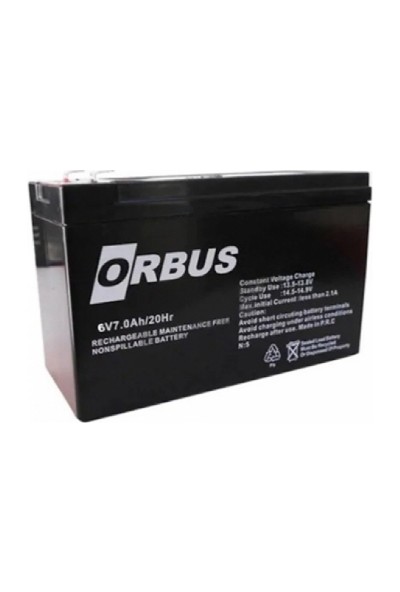 Orbus 6V 7AH Bakımsız Tip Kuru Akü