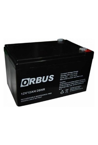 Orbus 12V 12A Bakımsız Tip Kuru Akü