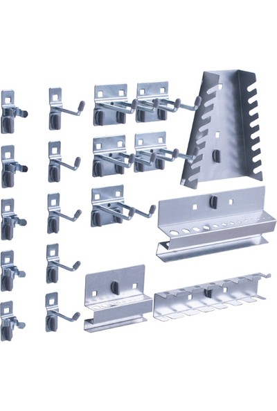 Star Starçelik Alet Asma Kancası-Aparatı-Askı Seti 19 Parçalı Star Starçelik Alet Asma Kancası-Aparatı-Askı Seti 19 Parçalı