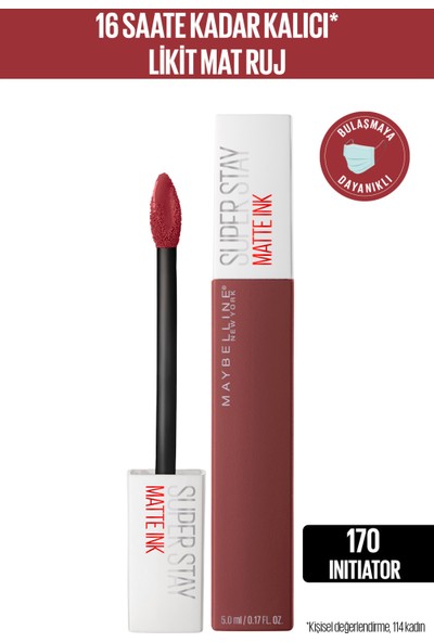 Maybelline New York Super Stay Matte Ink Likit Mat Ruj - 170 Initiator - Pembe Maybelline New York Super Stay Matte Ink Likit Mat Ruj - 170 Initiator - Pembe