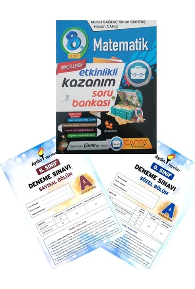 Çanta Yayınları 8. Sınıf Matematik Soru Bankası + Deneme Çanta Yayınları 8. Sınıf Matematik Soru Bankası + Deneme
