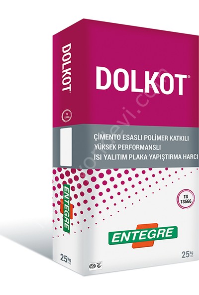 Entegre Dolkot Çimento Esaslı Polimer Katkılı Yüksek Performanslı Isı Yalıtım Plaka Yapıştırma Harcı 25 Kg. Entegre Dolkot Çimento Esaslı Polimer Katkılı Yüksek Performanslı Isı Yalıtım Plaka Yapıştırma Harcı 25 Kg.