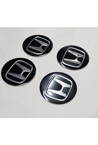 Yed Jant Göbeği Arma Honda Alüminyum 60MM. 4'lü Set Siyah